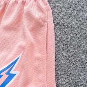 Eric Emanuel | Shorts | Eric Emanuel Logo Lightning Print Pink Lounge ...